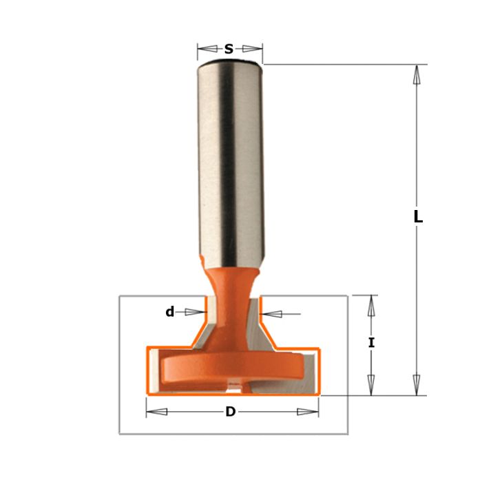 CMT 848.601.11 T-Slot Bit, 1-3/16-Inch Diameter, 1/2-Inch Shank